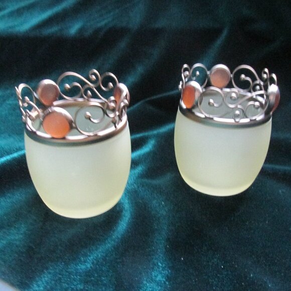 PartyLite | Accents | Vintage Partylite Frosted Yellow Candle ...